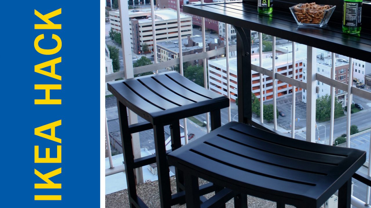 Awesome Ikea Hack of the Week Skip the patio table make a balcony bar